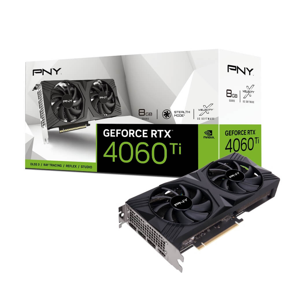 PNY GeForce RTX4060Ti 8GB VERTO STANDARD DUAL FAN VCG4060T8DFXPB1 ...