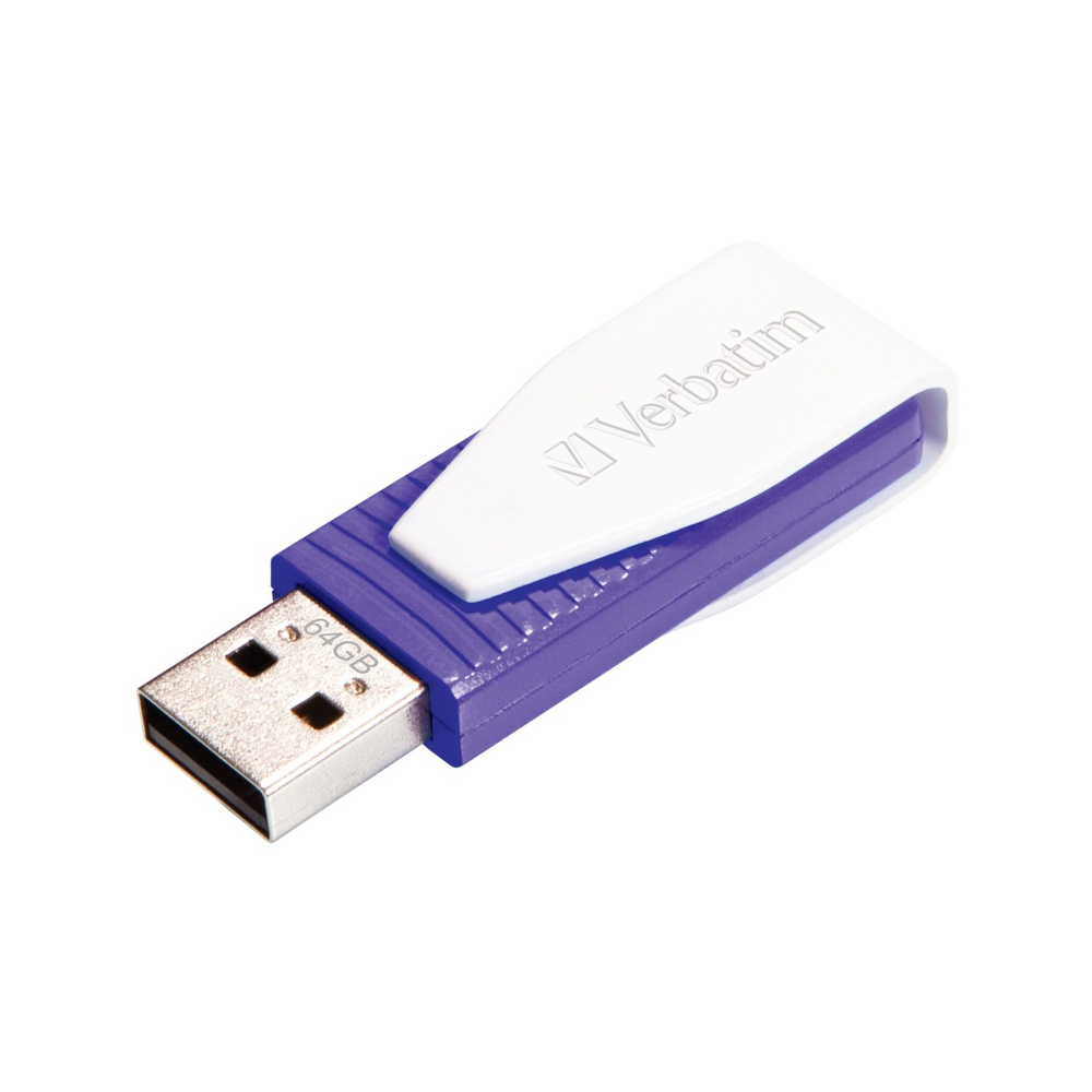 Verbatim Swivel 64GB Purple (49816) | パソコン工房【公式通販】