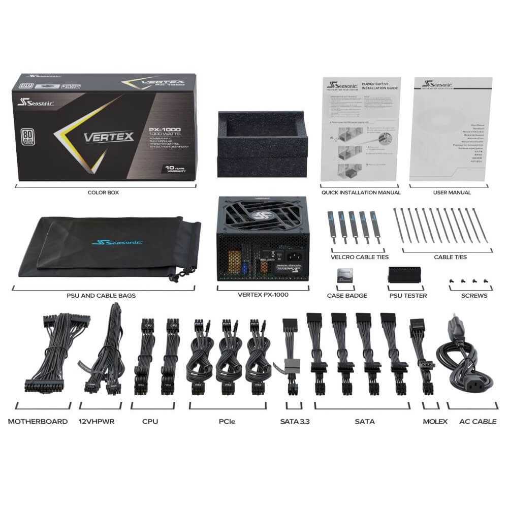 Seasonic VERTEX PX 1000W 12102PXAFS | パソコン工房【公式通販】