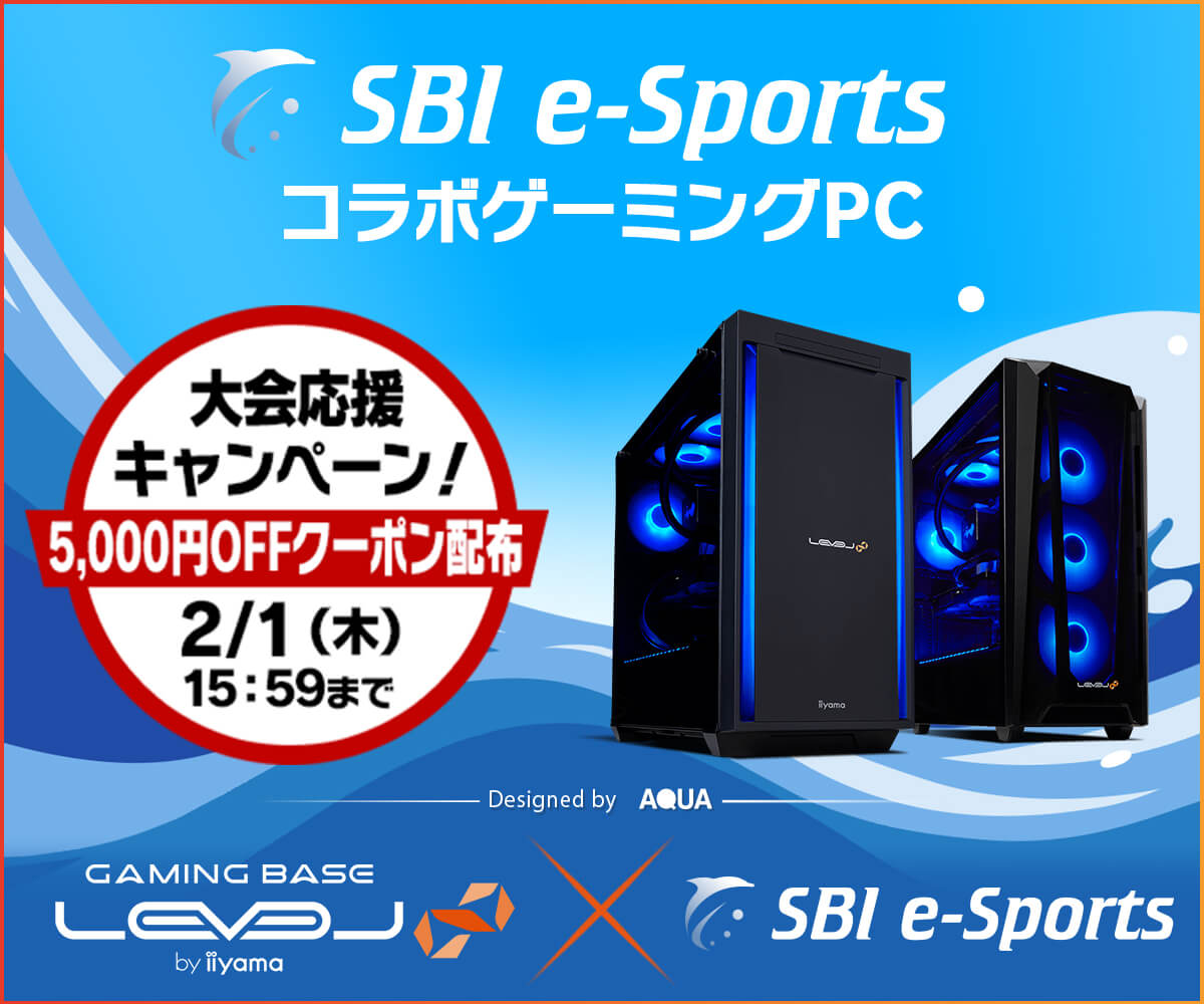 プロゲーミングチーム SBI e-Sports コラボゲーミングPC | パソコン工房【公式通販】